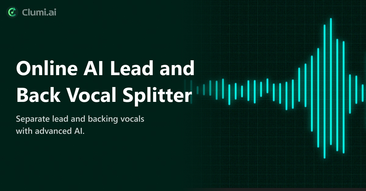 AI Lead & Back Vocal Splitter - Fast & Online